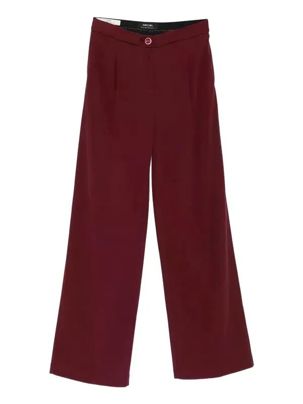 MARCCAIN High-waisted Straight-leg Trousers - Red