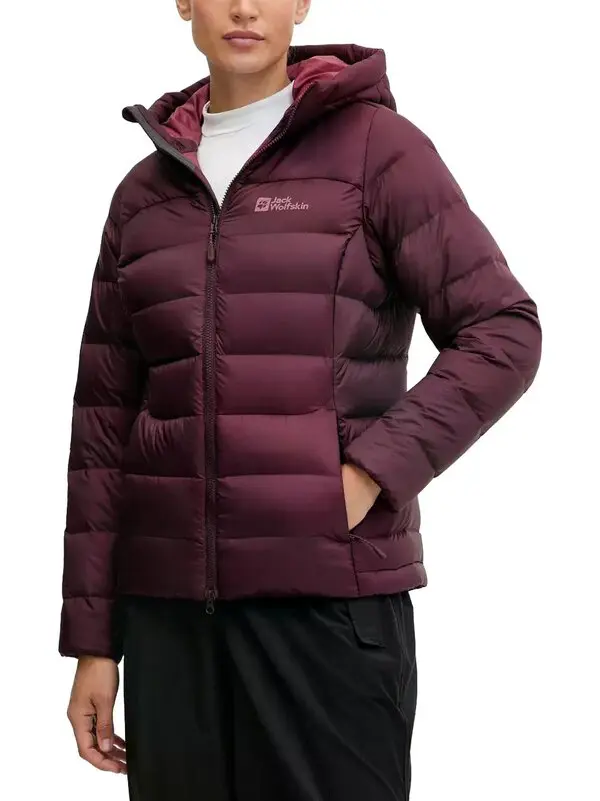 JACK WOLFSKIN Nebelhorn Down Hooded Quilted Performance Jacket - Purple