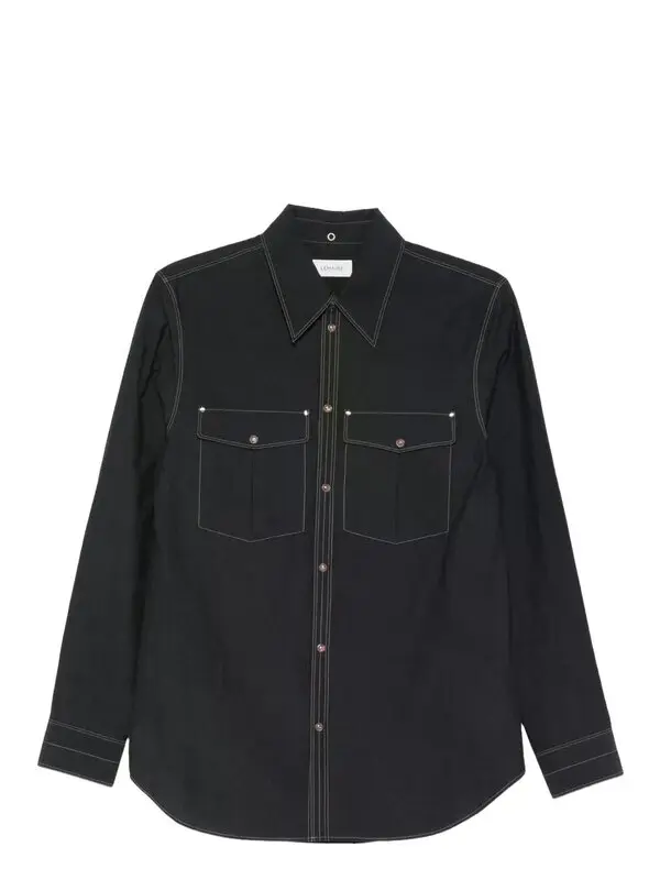 LEMAIRE Topstitching Shirt - Black