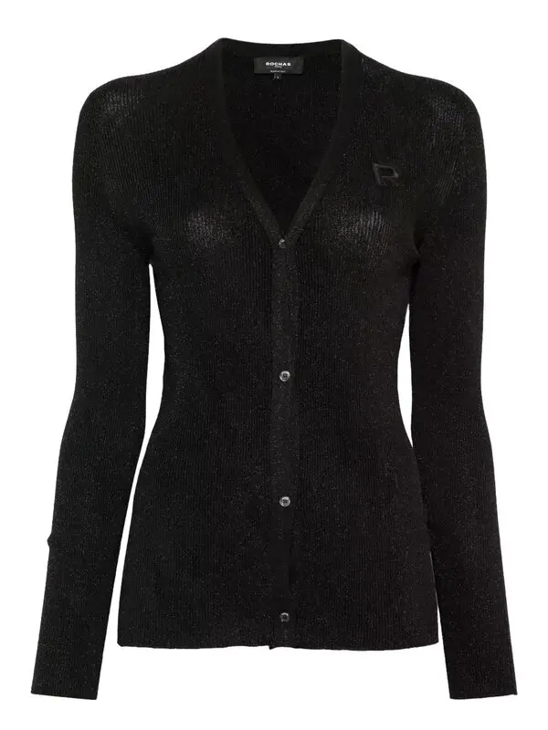 Rochas Logo-appliqué Cardigan - Black