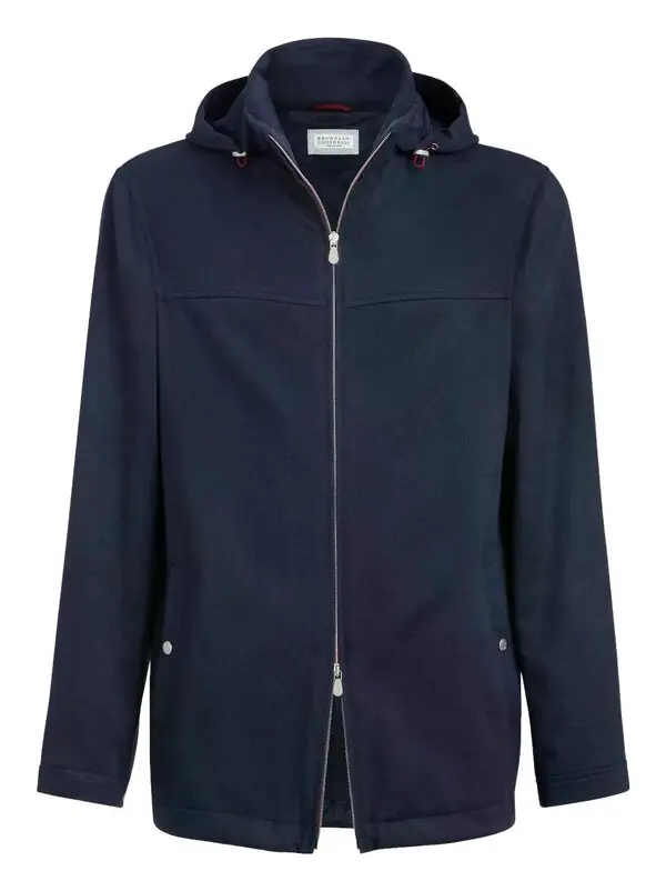 Brunello Cucinelli Hooded Jacket - Blue