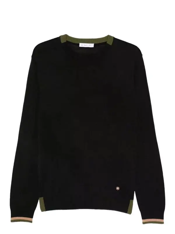 MANUEL RITZ Contrasting-trim Sweater - Black