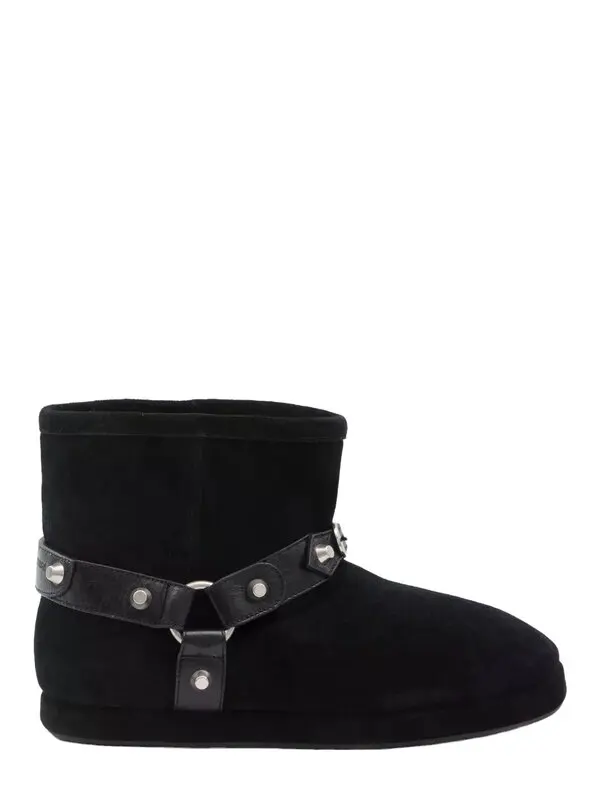 Balenciaga Alaska Studded Strap Soft Boots - Black