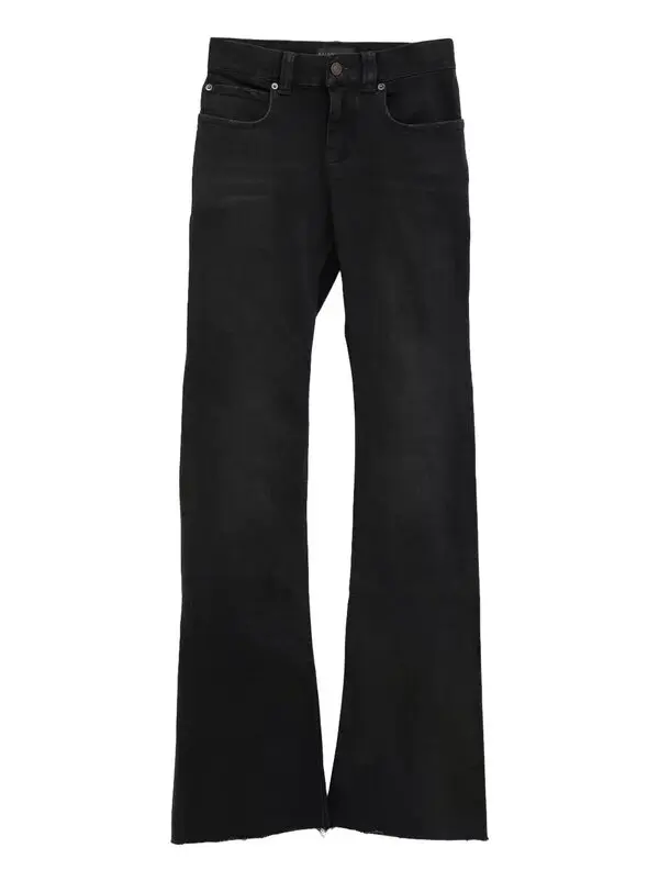 Balenciaga Frayed-hem Jeans - Black