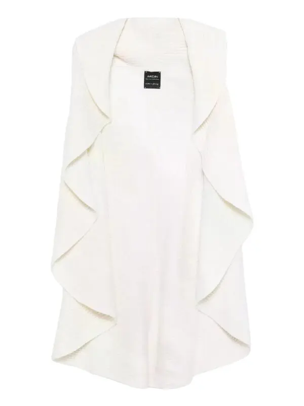 MARCCAIN Ruffled Cardigan - White