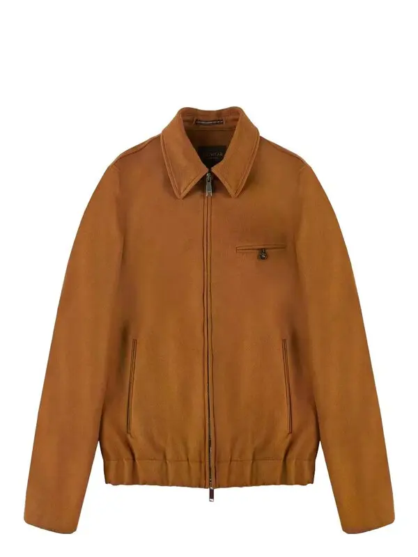 Montedoro Zip-up Bomber Jacket - Brown
