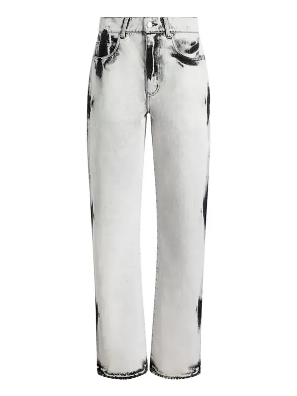 Proenza Schouler Bleached-effect Straight-leg Jeans - White