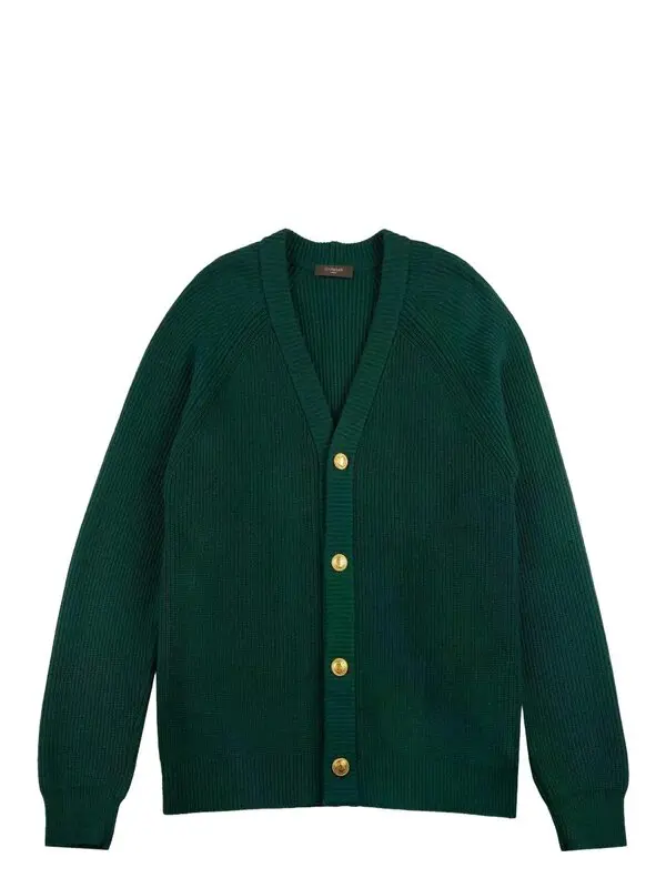 ZANONE V-neck Button Cardigan - Green