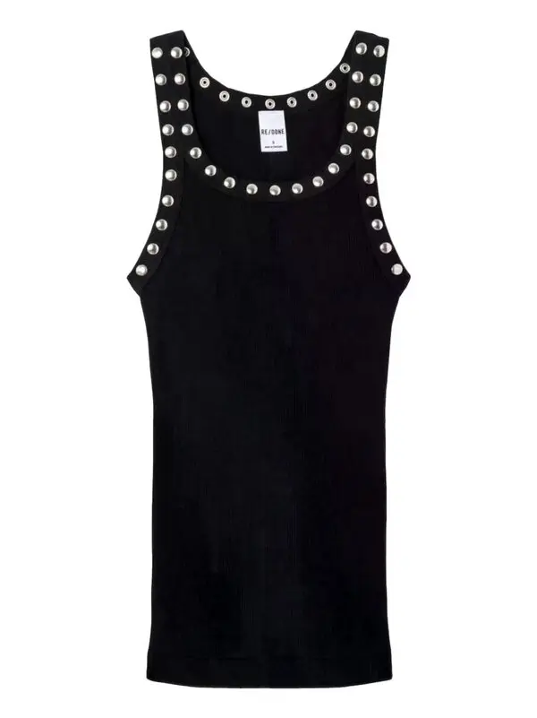 RE/DONE Studded Ribbed Tank - Black
