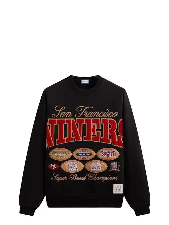 Kith X Nfl San Francisco 49ers Vintage Crewneck Sweatshirt - Black