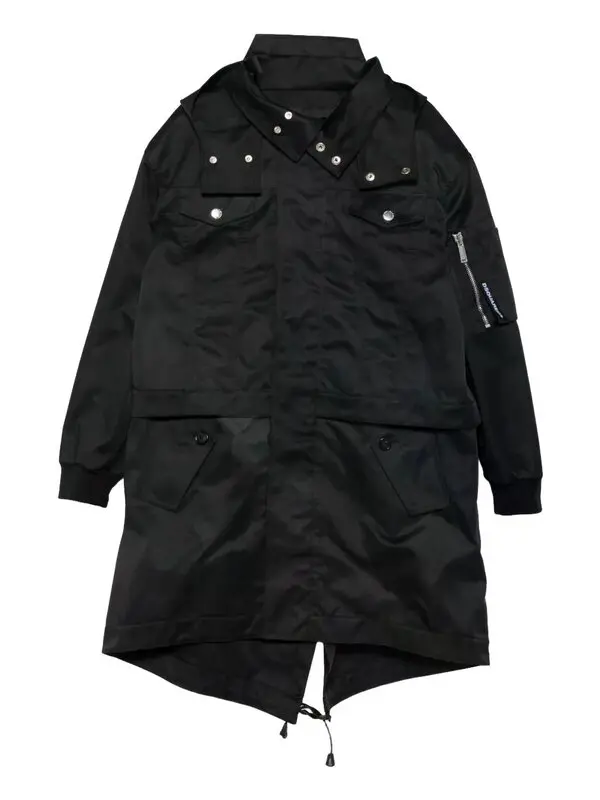 Dsquared2 Panelled Pocket Coat - Black