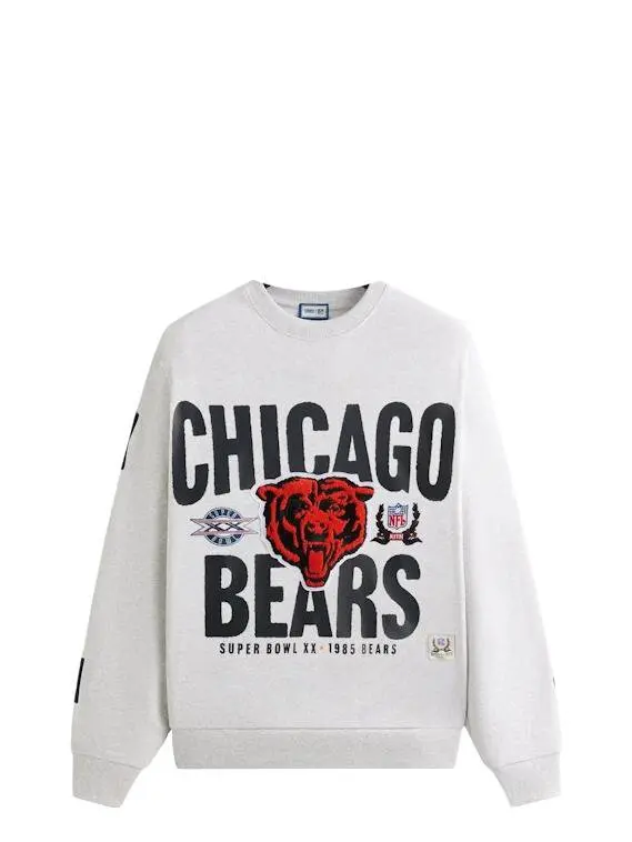 Kith X Nfl Chicago Bears 1985 Vintage Crewneck Sweatshirt - Light Heather Grey