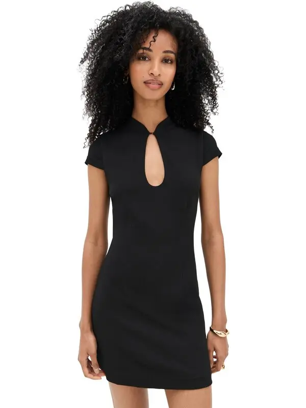 RUNAWAY THE LABEL Vieno Keyhole Mini Dress - Black