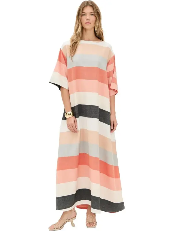 MARRAKSHI LIFE The T-shirt Dress - Mixed Stripe