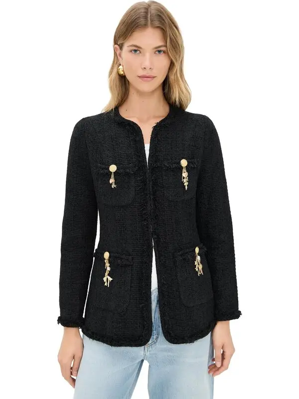 LoveShackFancy Adrina Jacket - Black