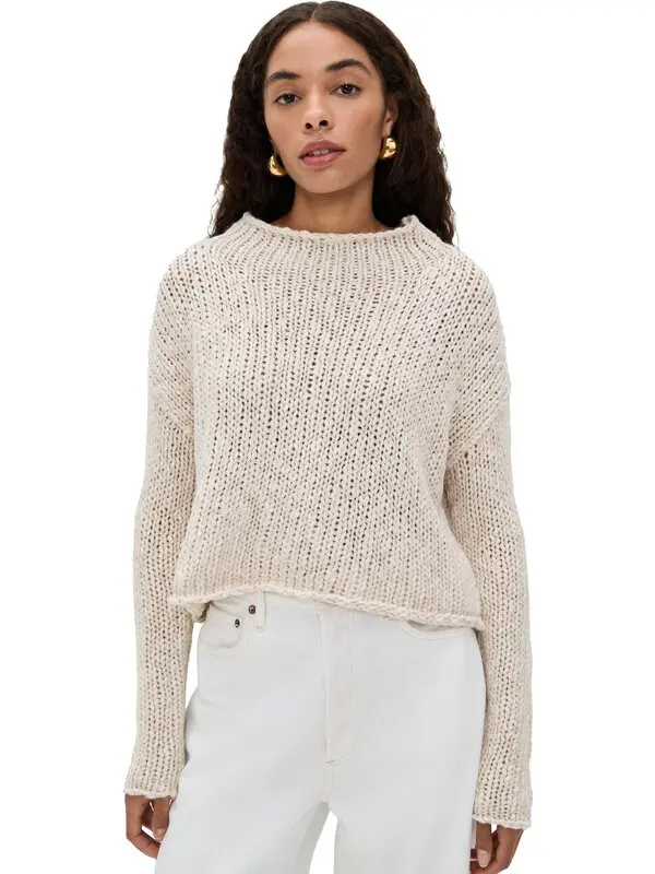Free People Opal Mock Neck Sweater - Tea