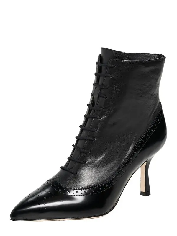 L'Agence Fayette Leather Booties - Black