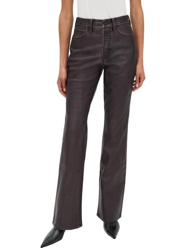 Good American Good Classic Bootcut Faux Leather Pants - Vamp001