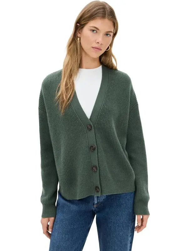 Jenni Kayne Cropped Cashmere Cocoon Cardigan - Pine