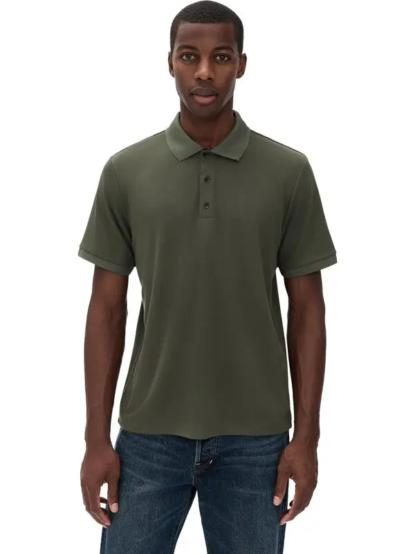 Rag & Bone Tech Pique Short Sleeve Polo - Dksdw