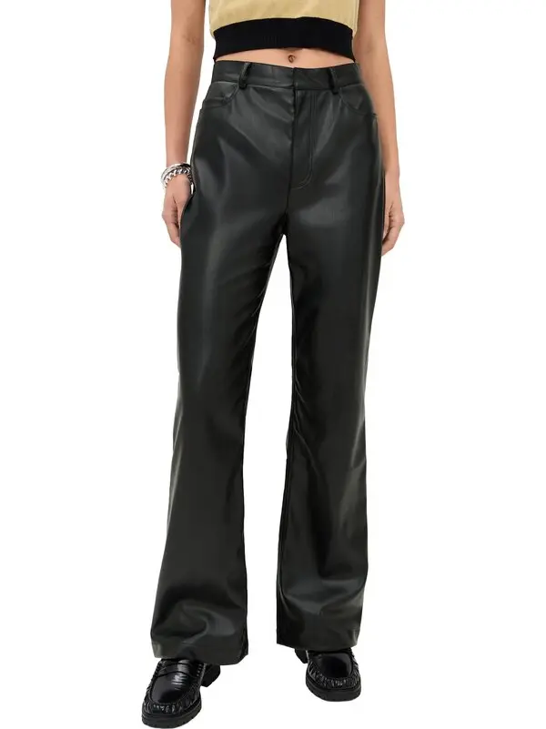 Lioness Cindy Faux Leather Pants - Onyx