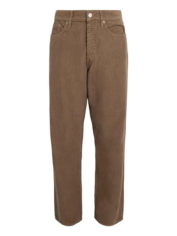 SUNFLOWER Cotton Corduroy Straight Trousers - Beige