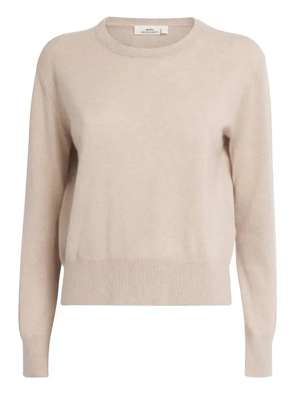 Arch4 Cashmere Hebe Crew-neck Sweater - Beige