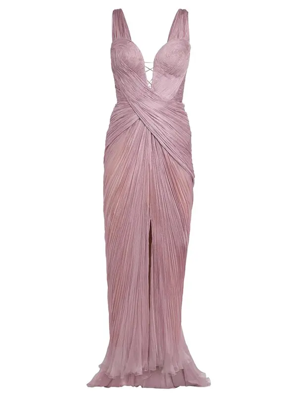 MARIA LUCIA HOHAN Silk Corinna Midi Dress - Pink