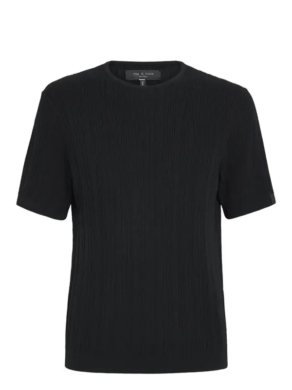 Rag & Bone Wool-cashmere Crawford T-shirt - Black