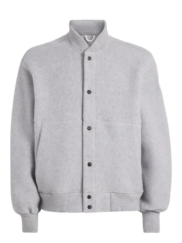 Canada Goose Wool-blend Hudson Bomber Jacket - Silver