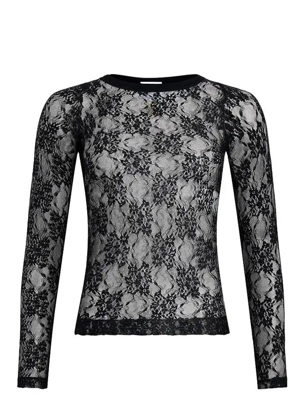 PATOU Second Skin Lace Top - Black