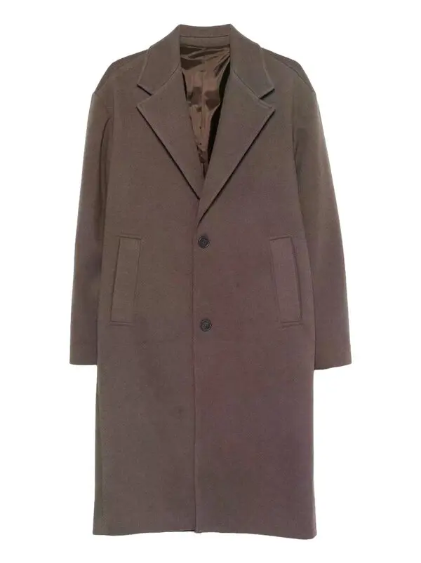 Imperial Single-breasted Button-up Coat - Neutrals