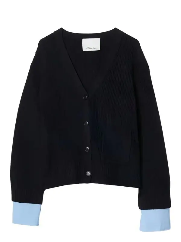 3.1 Phillip Lim Long-sleeve Cable-knit Cardigan - Black