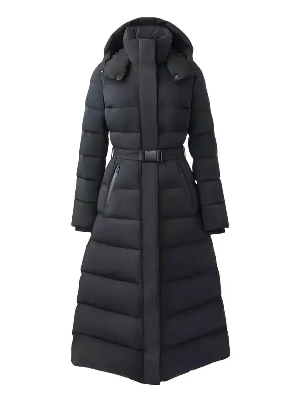 Mackage Calina-city Hooded Belted Puffer Coat - Black