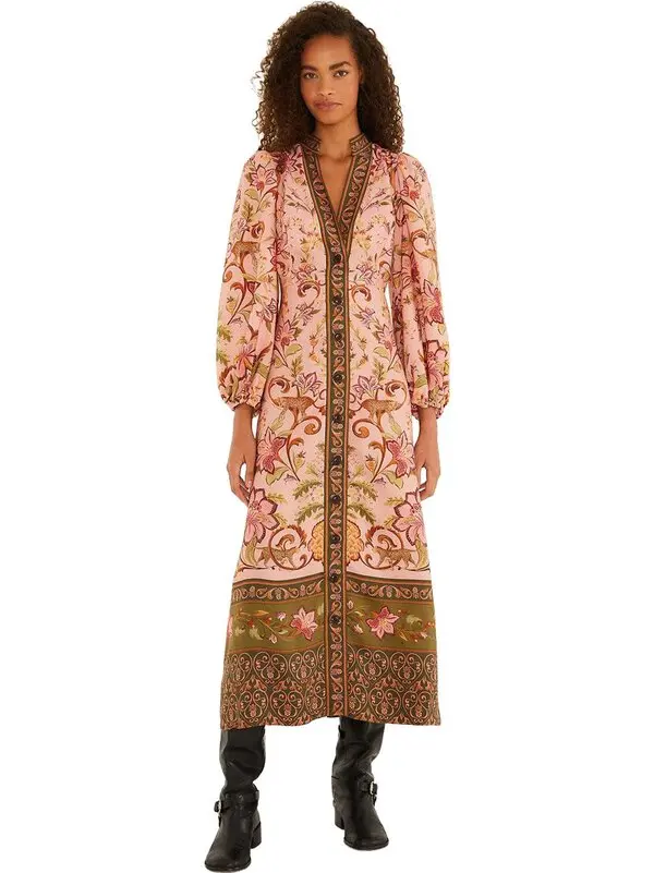 FARM RIO X BARBOUR Alice Maxi Dress - Tropical Royalness Pink