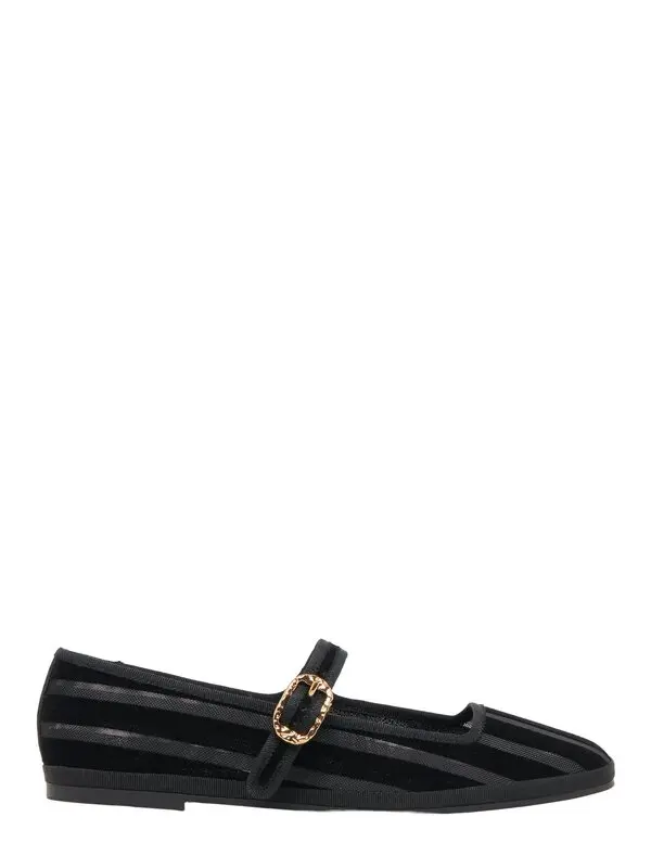 DOLCEVITA Tameka Ballet Flats - Black Stripe Mesh