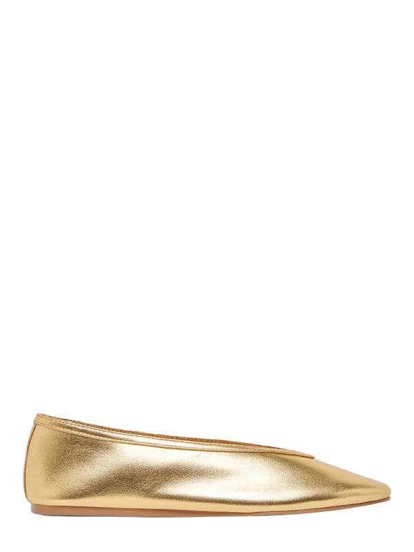 DOLCEVITA Braidy Ballet Flats - Gold Metallic Leather