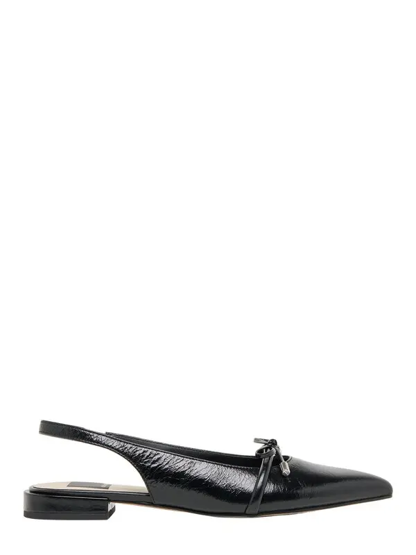 DOLCEVITA Payge Slingback Flats - Midnight Crinkle Patent