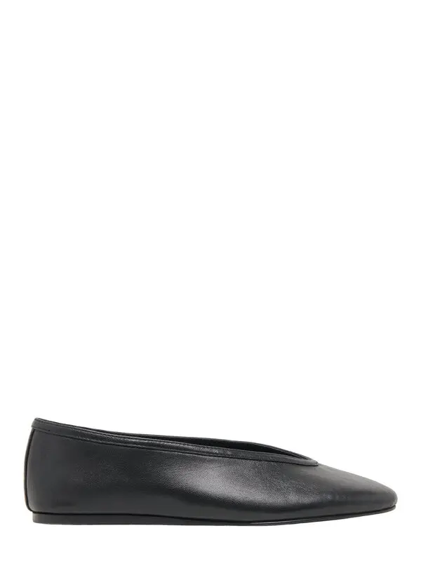 DOLCEVITA Braidy Ballerina Flat - Black Leather
