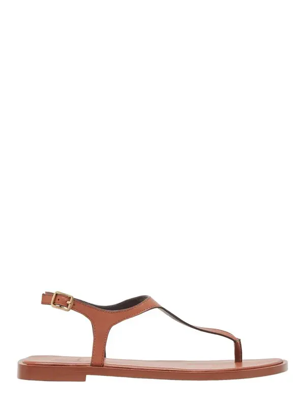 DOLCEVITA Raye Thong Sandals - Tan Leather