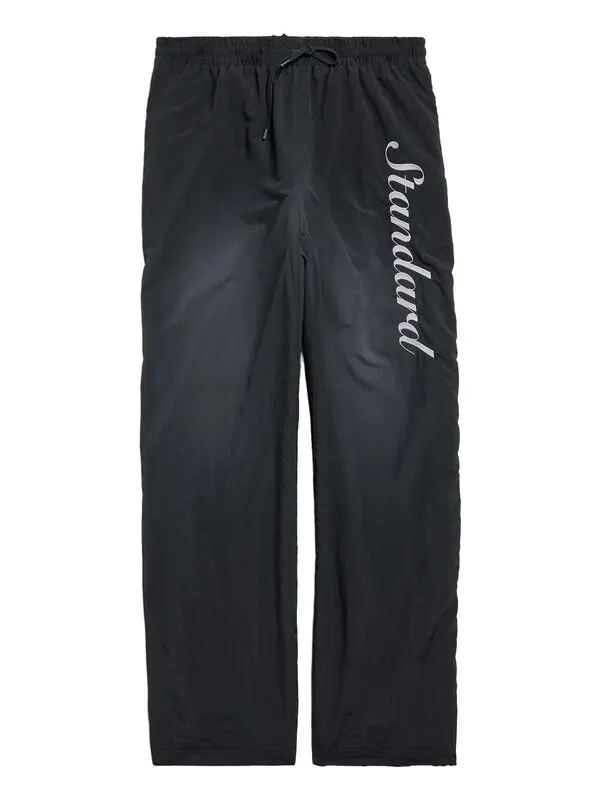 Balenciaga Standard Script Large Tracksuit Pants In Technical Fabric - Black
