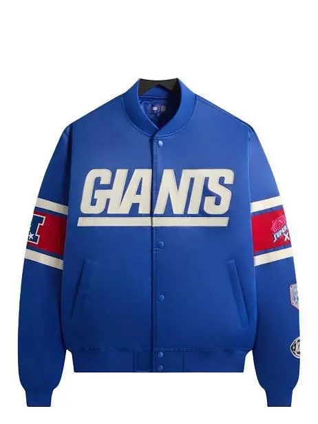 Kith X Nfl New York Giants Satin Bomber Jacket - Current