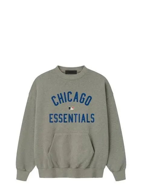 Fear Of God Essentials Cubs Sport Crewneck Sweatshirt - Concrete Heather