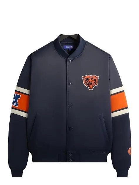 Kith X Nfl Chicago Bears Satin Bomber Jacket - Nocturnal