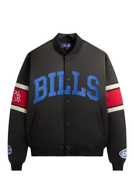 Kith X Nfl Buffalo Bills Satin Bomber Jacket - Black