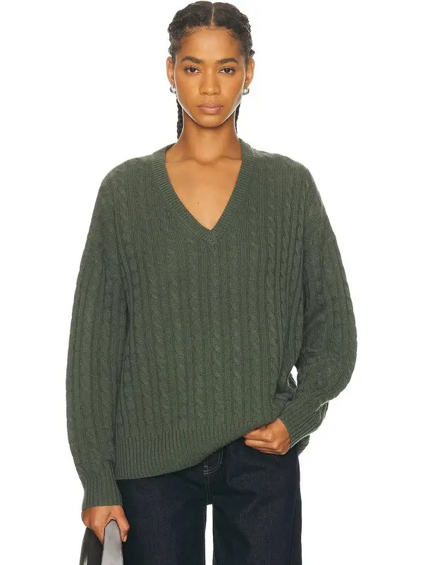 Jenni Kayne Nell V-neck Sweater - Pine