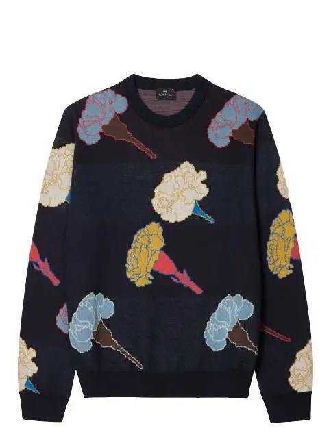 Paul Smith Carnation' Knitted Sweater - Blue