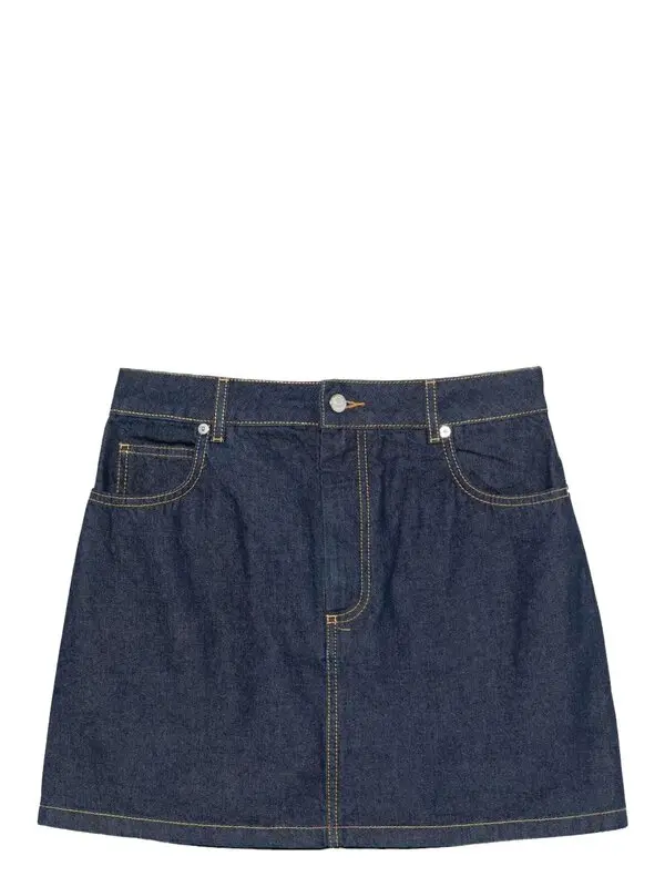 Maison Kitsuné Denim Mini Skirt - Blue