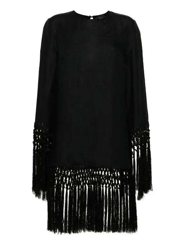 TALLER MARMO Murray Linen Short Dress - Black