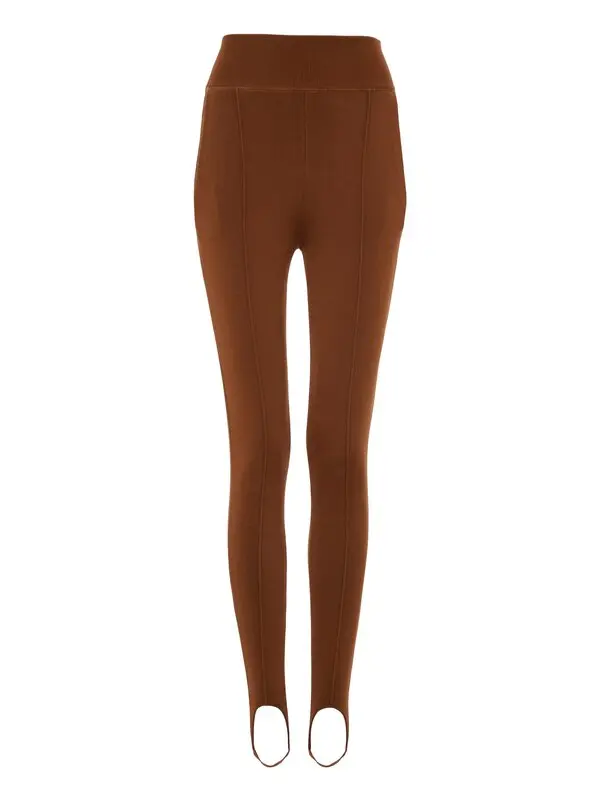 Chloé Satin-finished Cigarette Trousers - Brown